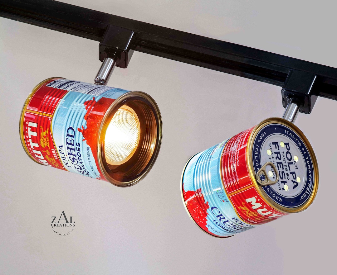 Track Light. Canned Tomatoes Metal Container. Ribbed Can Spot Light. - Etsy