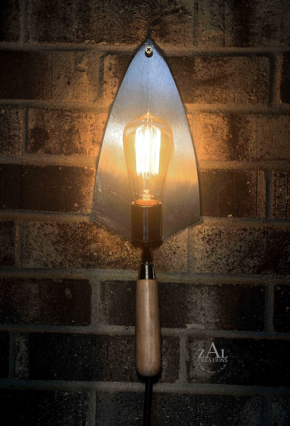 Brick Masonry Concrete Trowel Wall Light Table Lamp. | Etsy