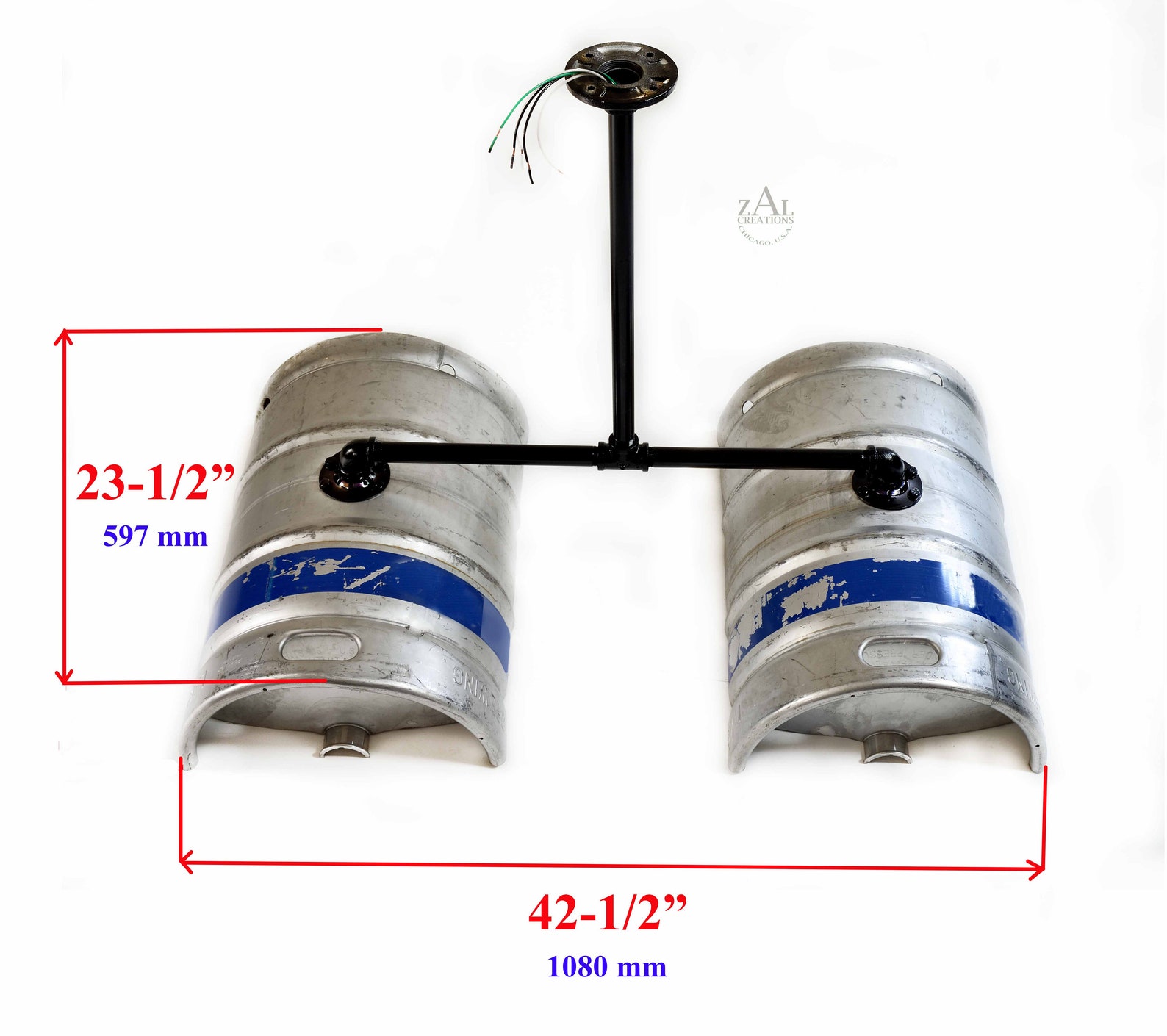 Beer Keg Light Keg lighting Pendant light. Stainless steel | Etsy