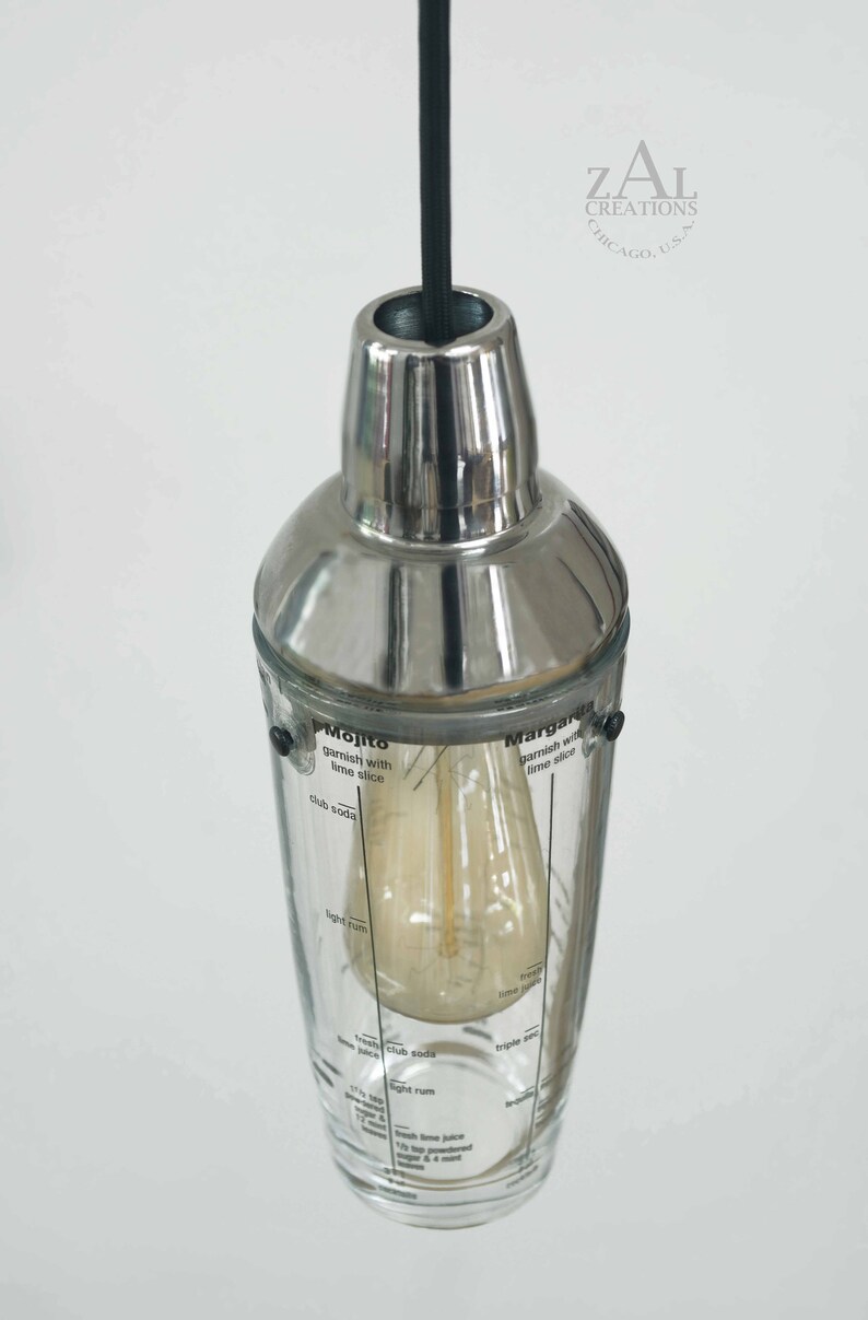 Cocktail Shaker Pendant Light. Drink Mixer Lamp. | Etsy