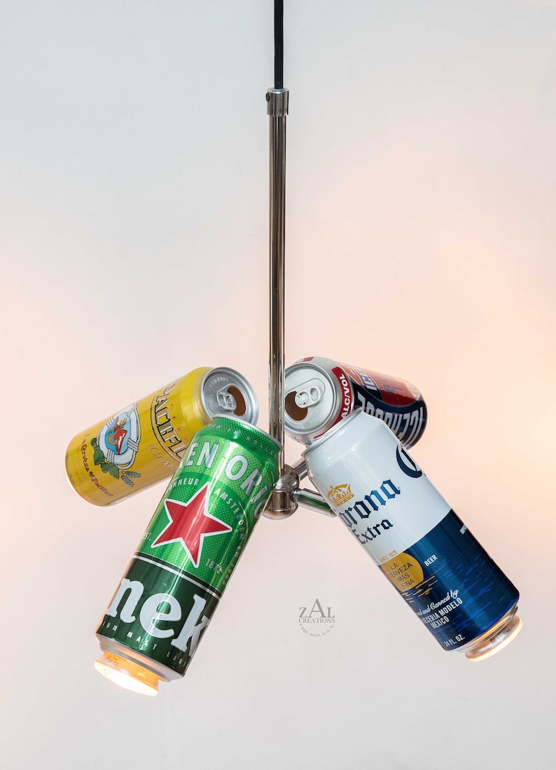 Beer Can Pendant Light. Chandelier. - Etsy