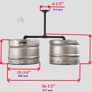Beer Keg Light, Keg Lighting, Pendant Light. Stainless Steel Barrel ...
