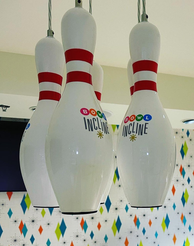 Bowling Pins. Pendant Light. LED Bulbs. - Etsy