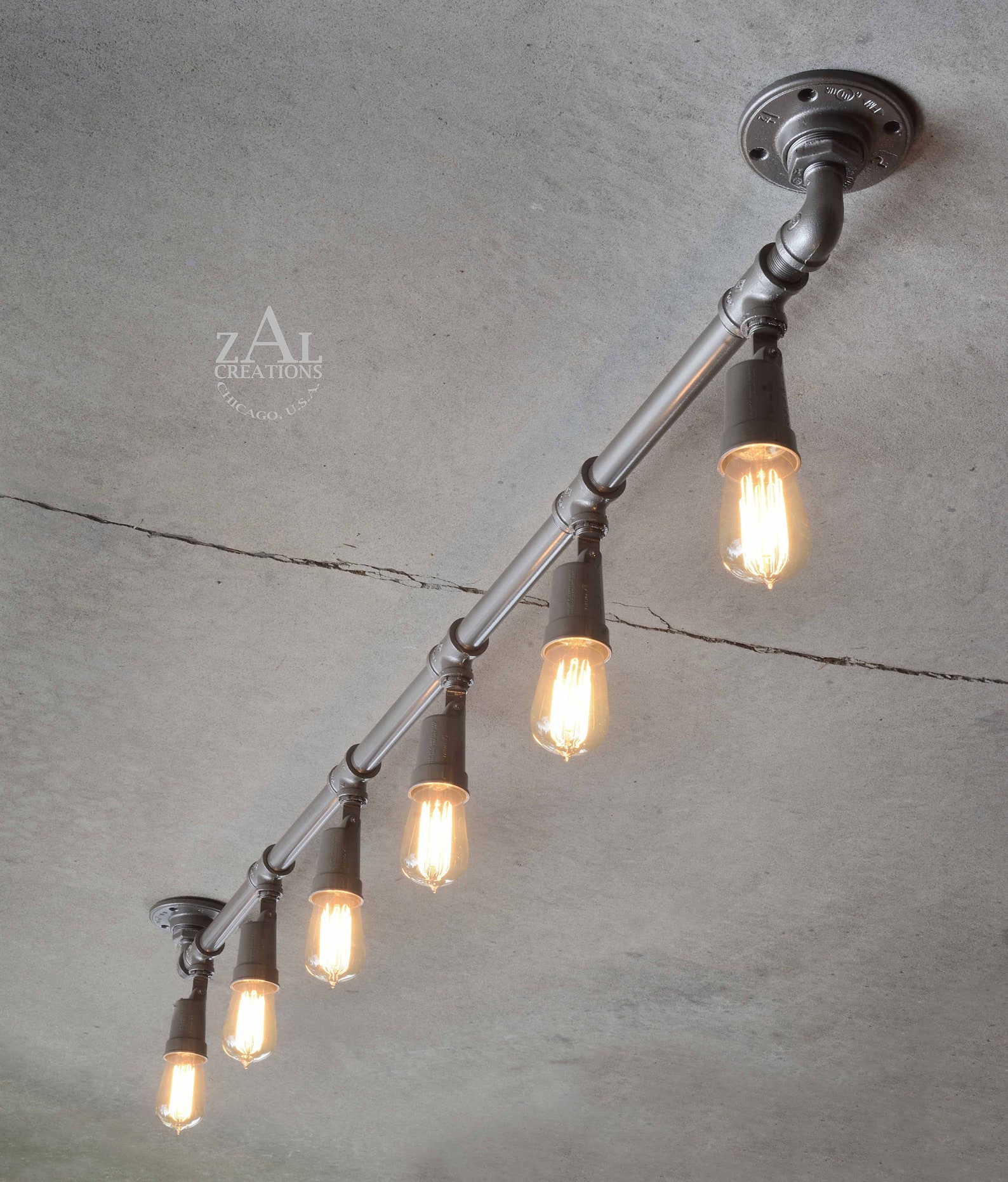 Track Lighting, Adjustable Industrial Style Wall Light, Ceiling Light ...