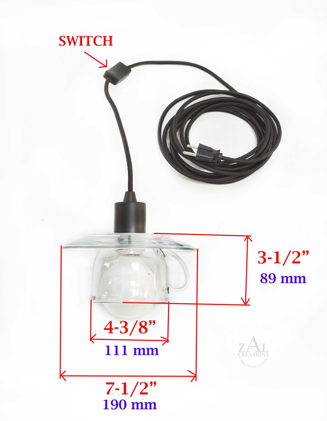 Pendant Light. Clear Glass Coffee Mug. Tea Cup With Plate - Etsy