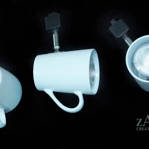 Track Lighting Fixture, Coffee Mug, Tea Cup. 3 Track Lights & Track. - Etsy