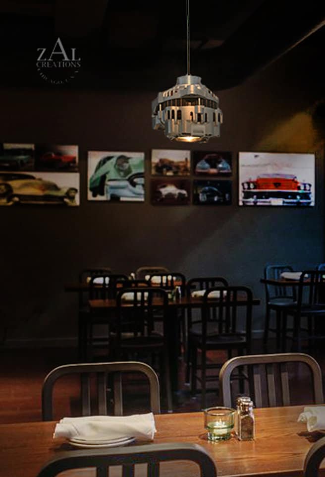 Alternator Pendant Light. Automotive Generator Lamp. - Etsy