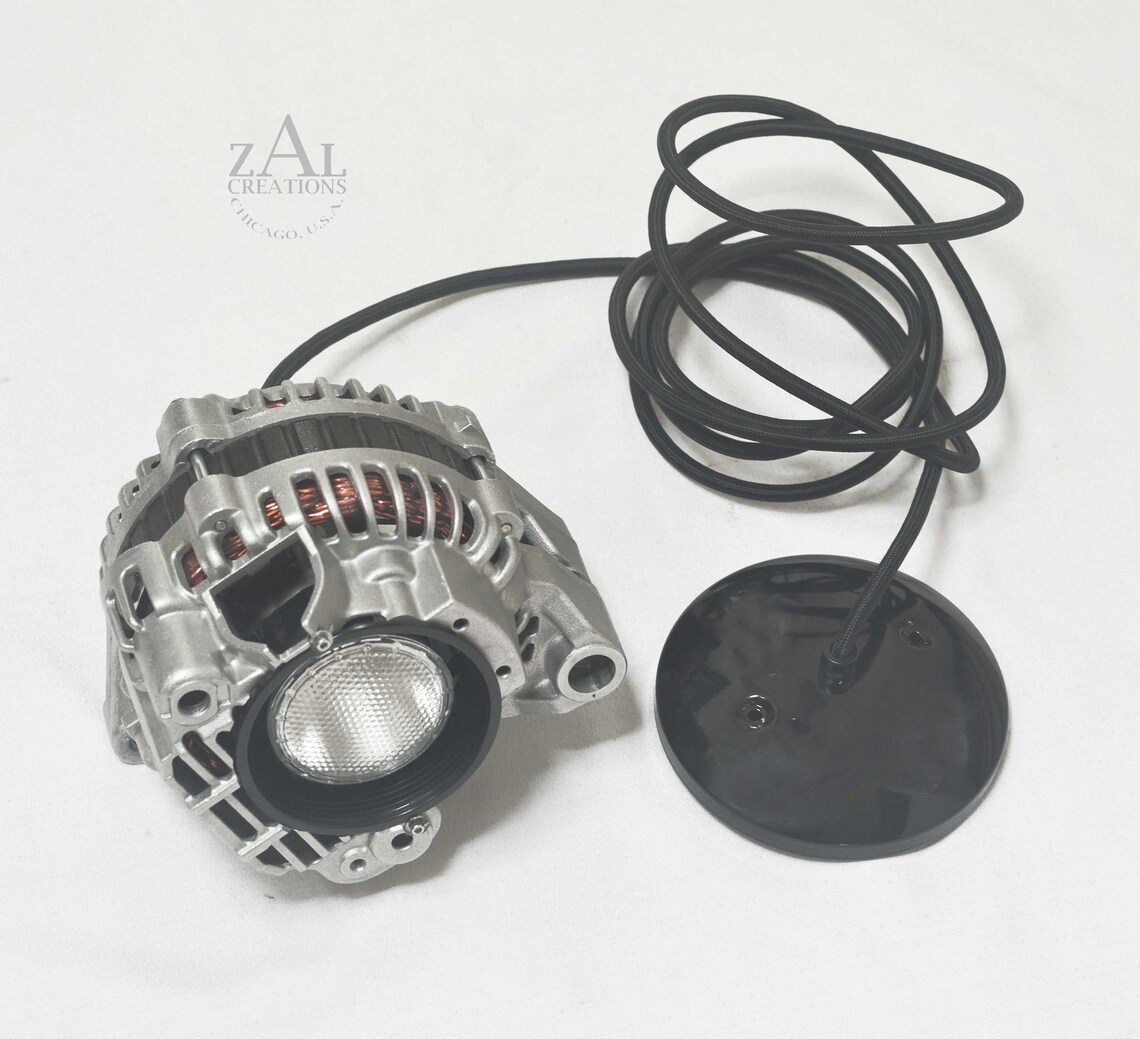 Alternator Pendant Light. Automotive Generator Lamp. Dieselpunk. - Etsy