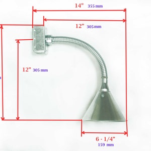 Wall Light. Sconce. Flexible Funnel Light. Industrial Style. Adjustable ...