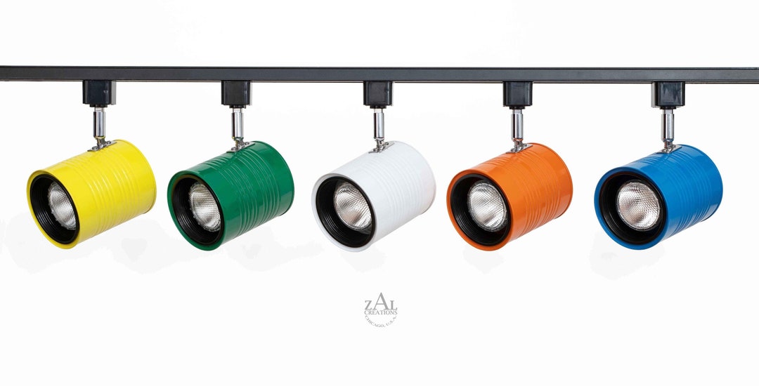 Track Lights. Metal Ribbed Tin Cans. Spot Lighting. - Etsy