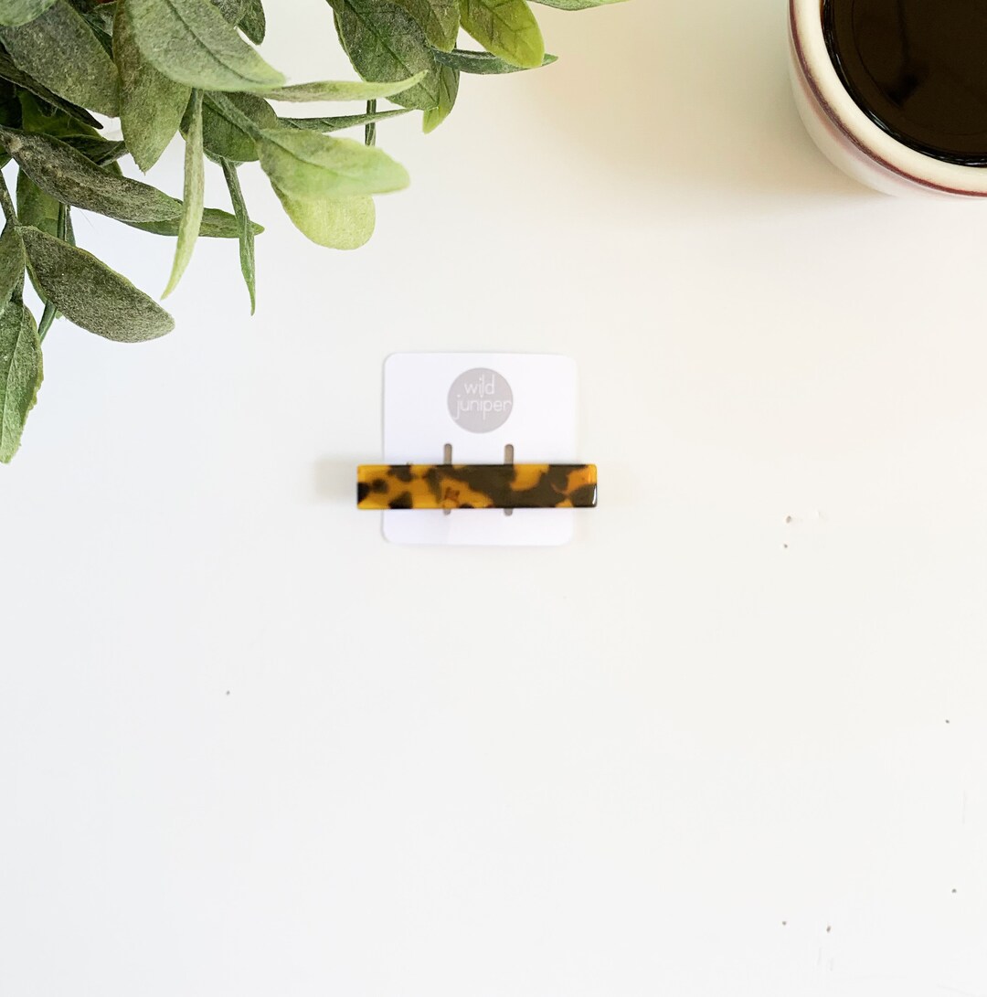 Small Tortoise Shell Barrette - Tortoise Shell Hair Clip - Small Hair ...