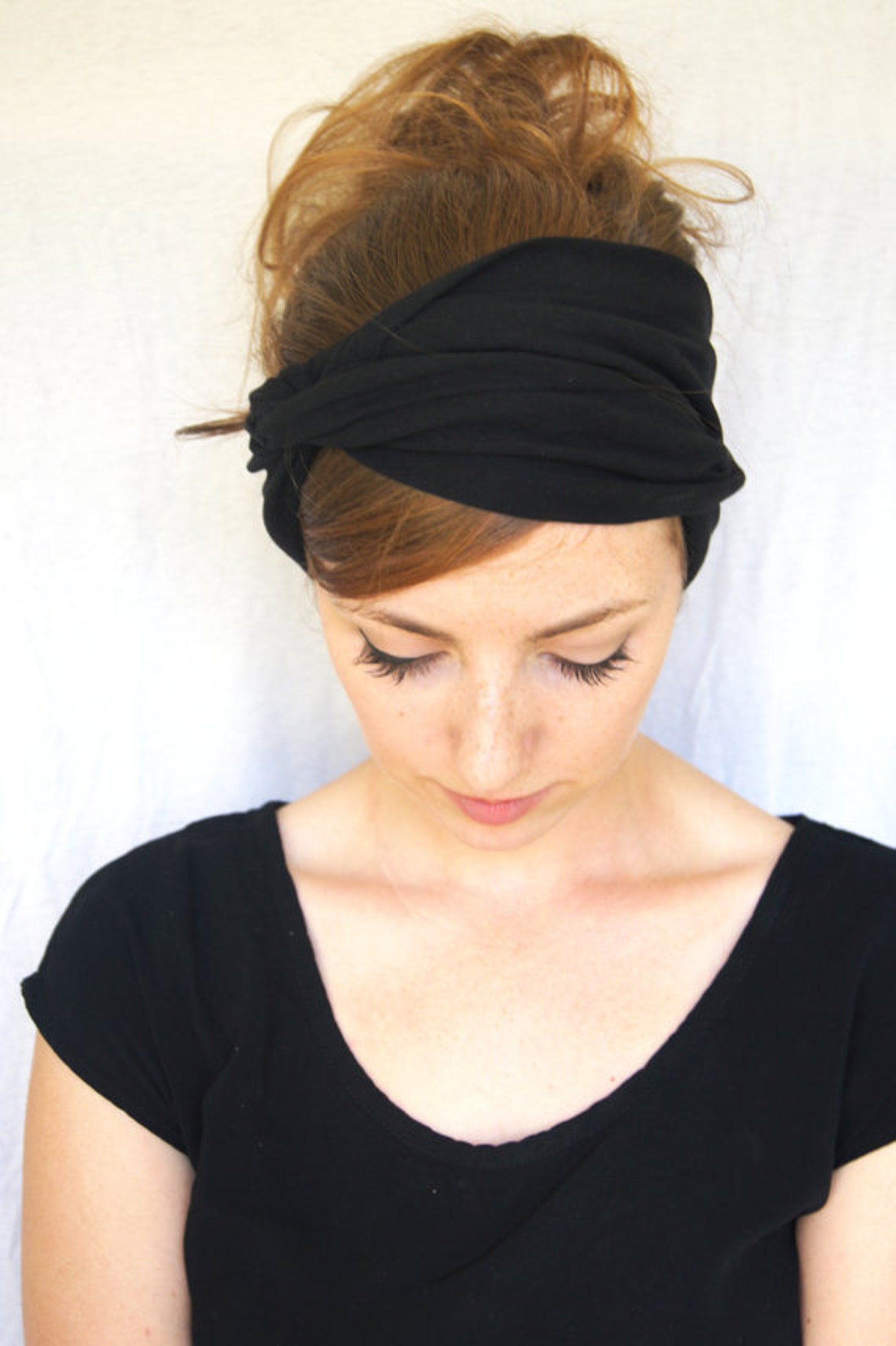 Black Turban Headband Etsy
