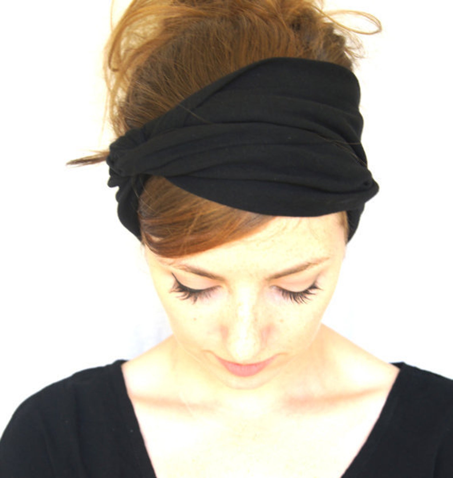 Black Turban Headband Etsy