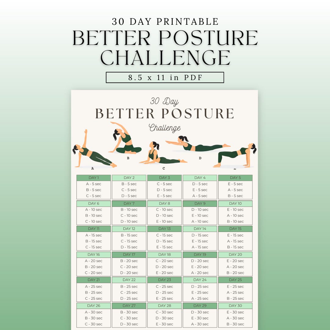Posture Exercises | 30 Day Challenge | Posture Corrector | Yoga Poses ...