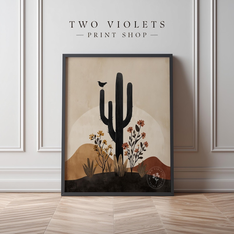 Cactus Wall Art Abstract - Etsy