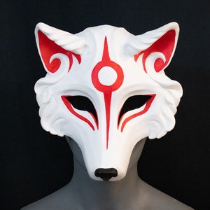 Okami Wolf Mask, Made-to-order - Etsy