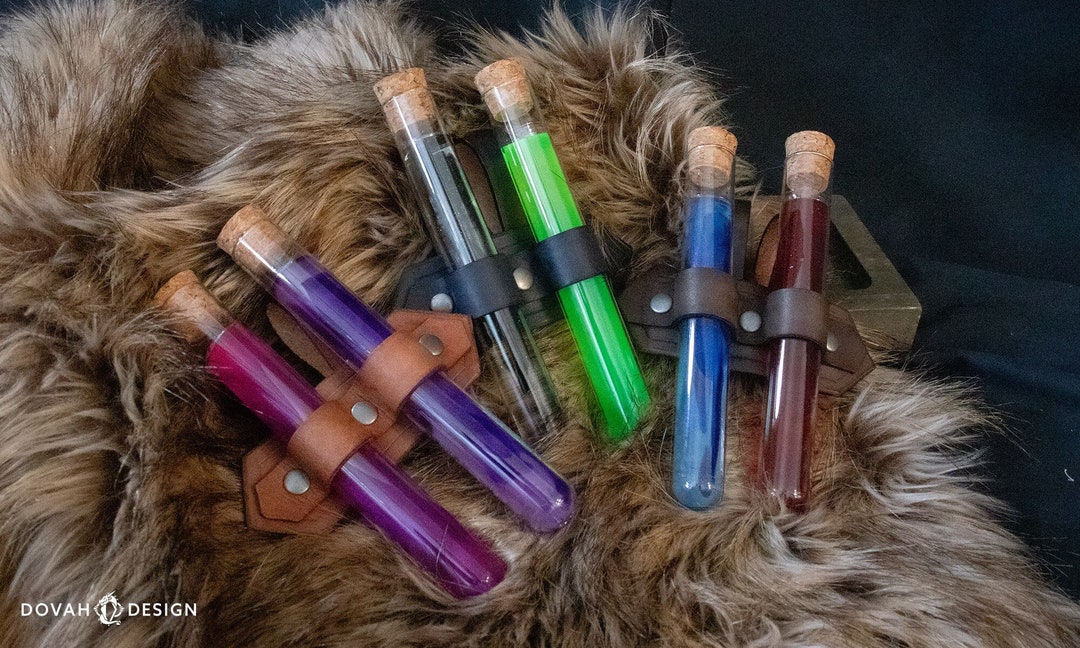 Double Potion Holster, Leather Ren Faire Costume Accessory - Etsy