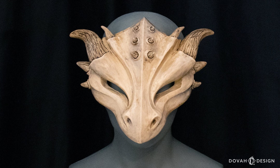 Bone Dragon Mask, masquerade Style, Made-to-order - Etsy