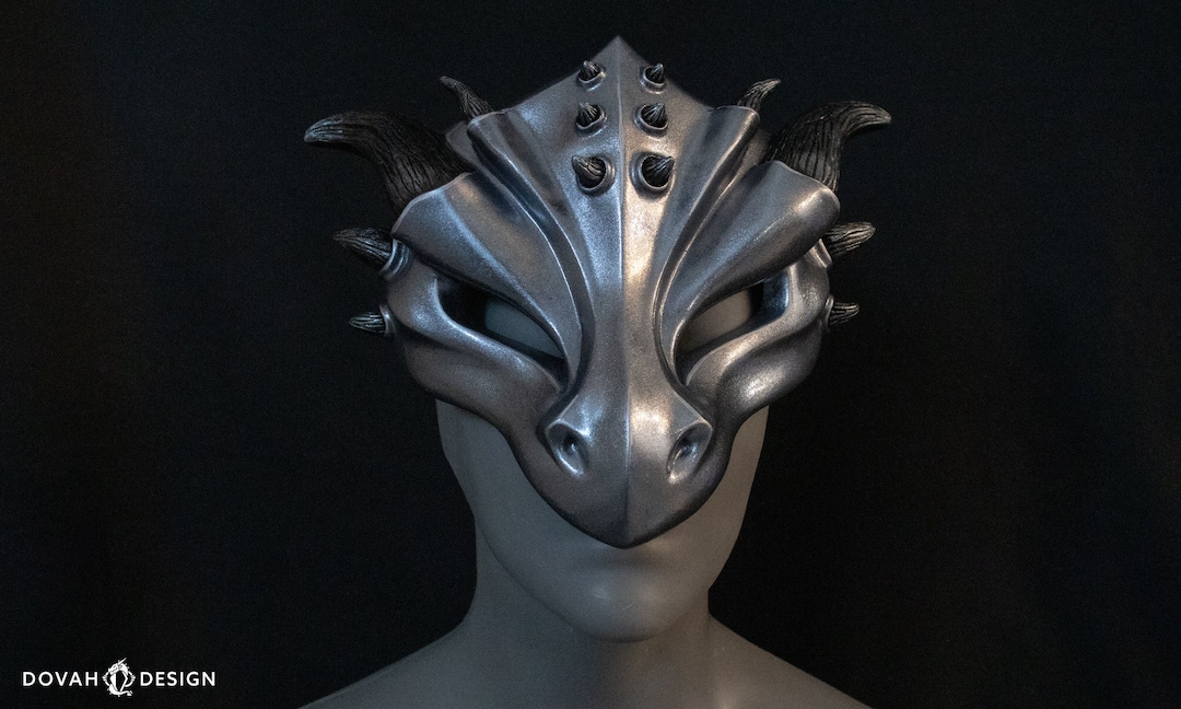 Iron Dragon Mask, "masquerade Style" - Etsy