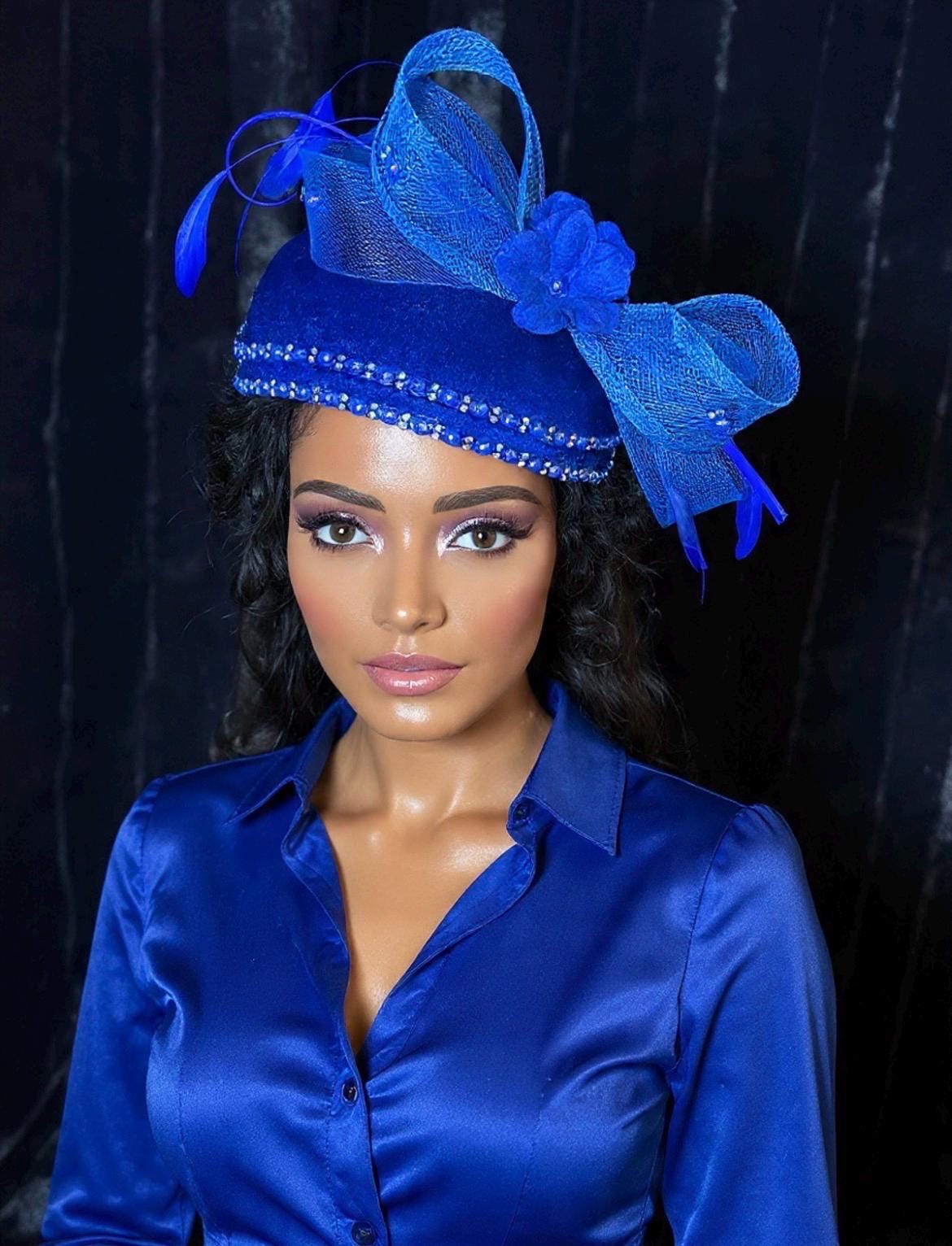 Royal Blue Church Hat - Etsy