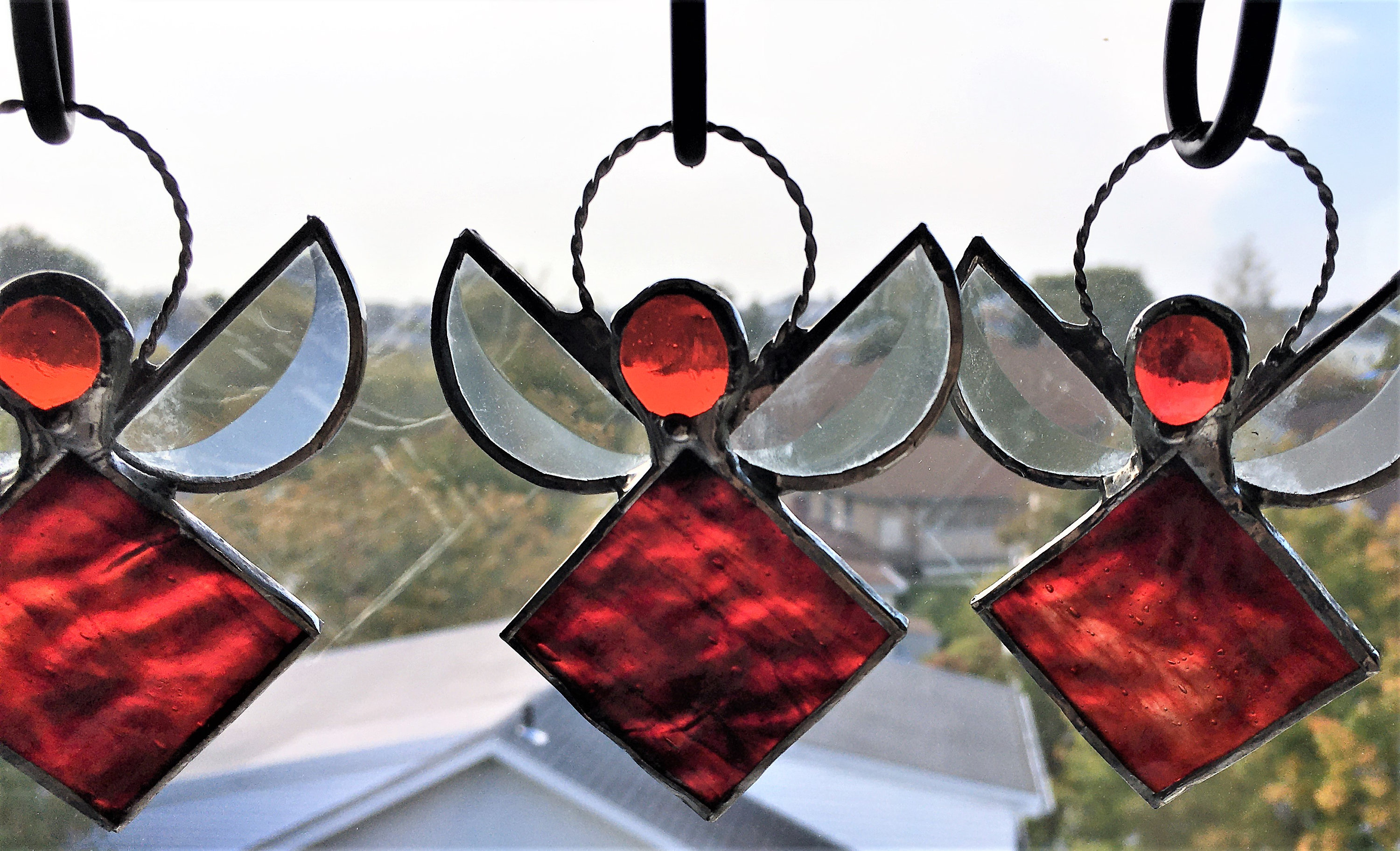 Stained Glass Angel Suncatcherbirthstone Angeljulyjuly | Etsy