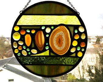 Round Stained Glass | Etsy