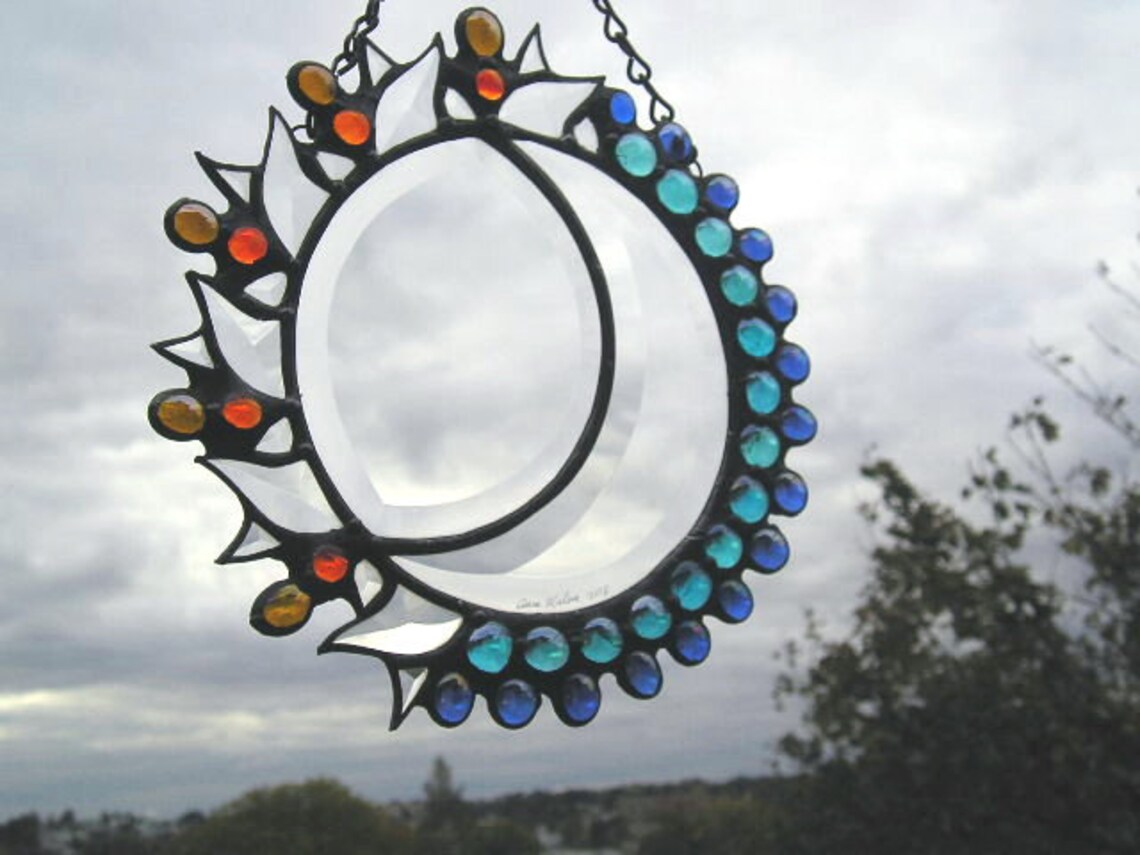 Stained GlassSun & Moon Stained GlassCelestial | Etsy