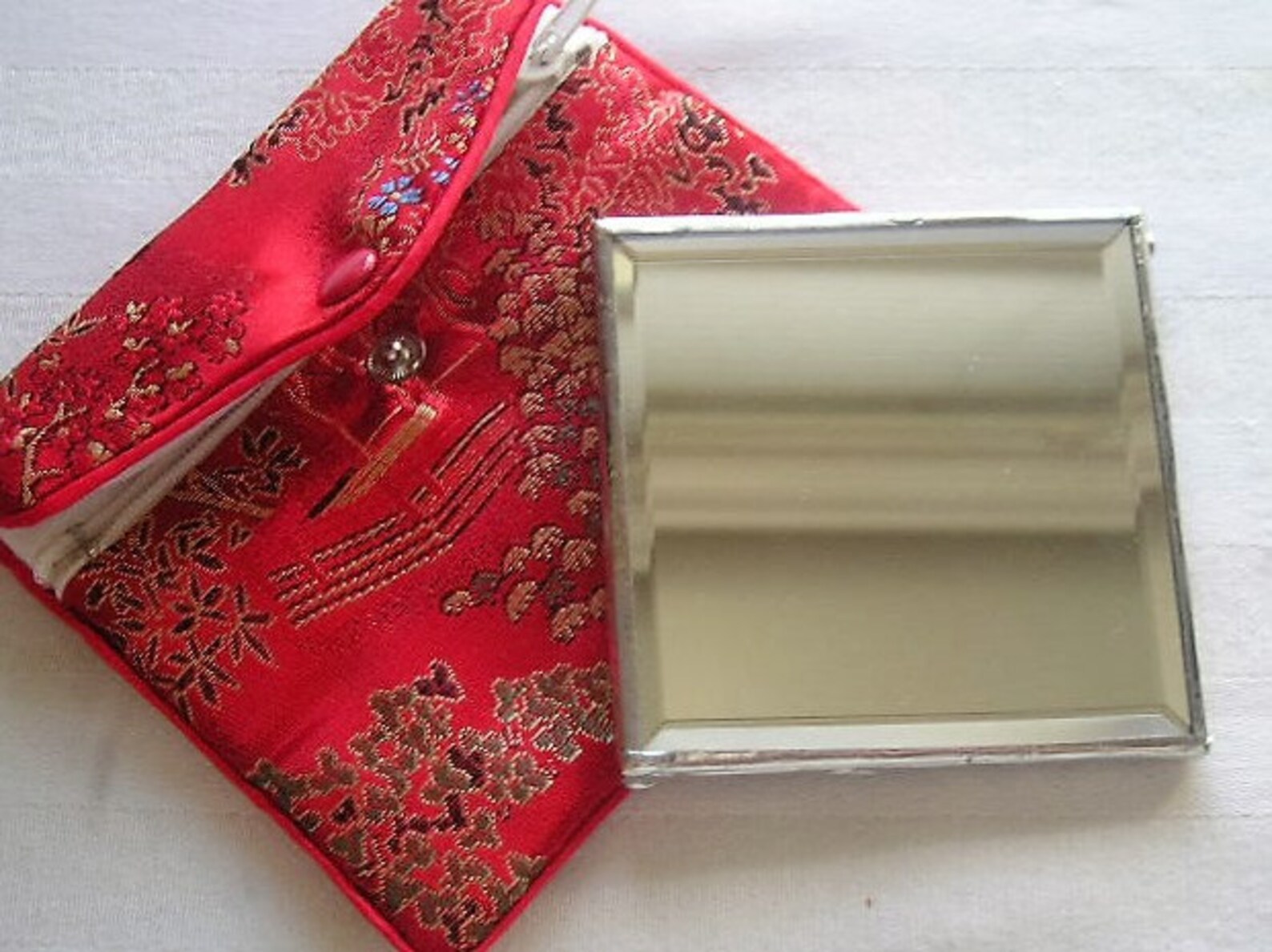 Stained Glass Purse Mirrorpocket Mirrorroserose - Etsy