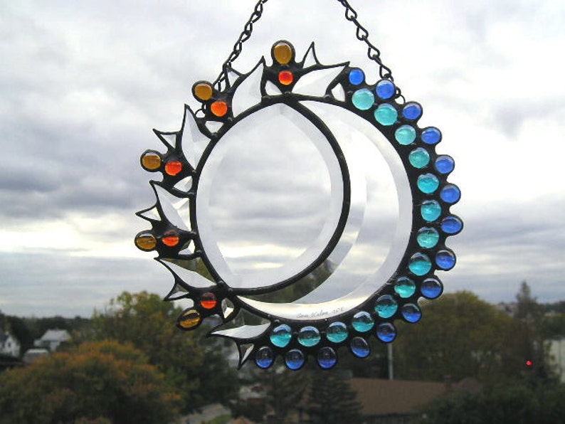 Stained GlassSun & Moon Stained GlassCelestial | Etsy