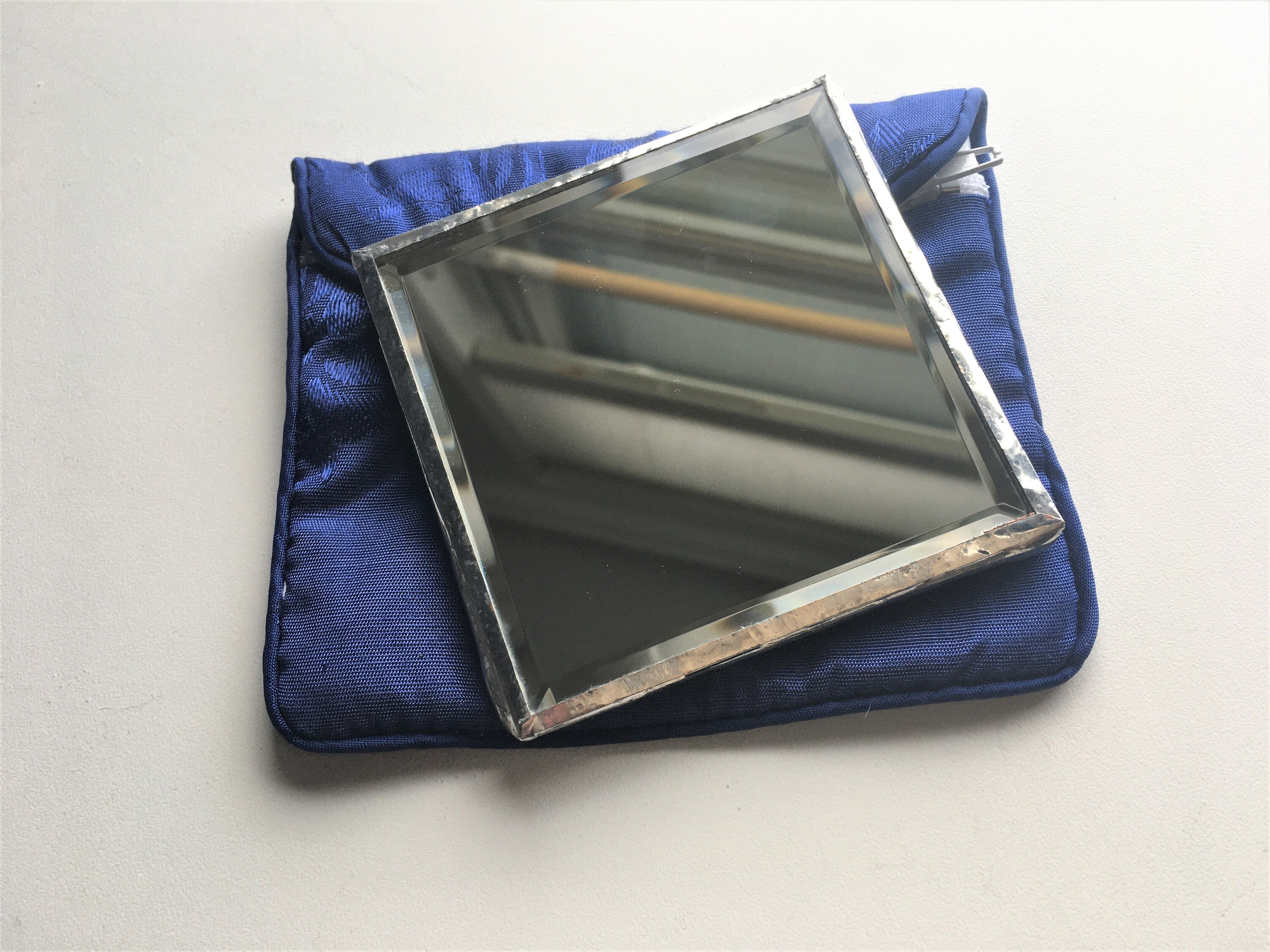 Stained Glass Purse Mirrorpocket Mirrordolphinsblue Stained | Etsy