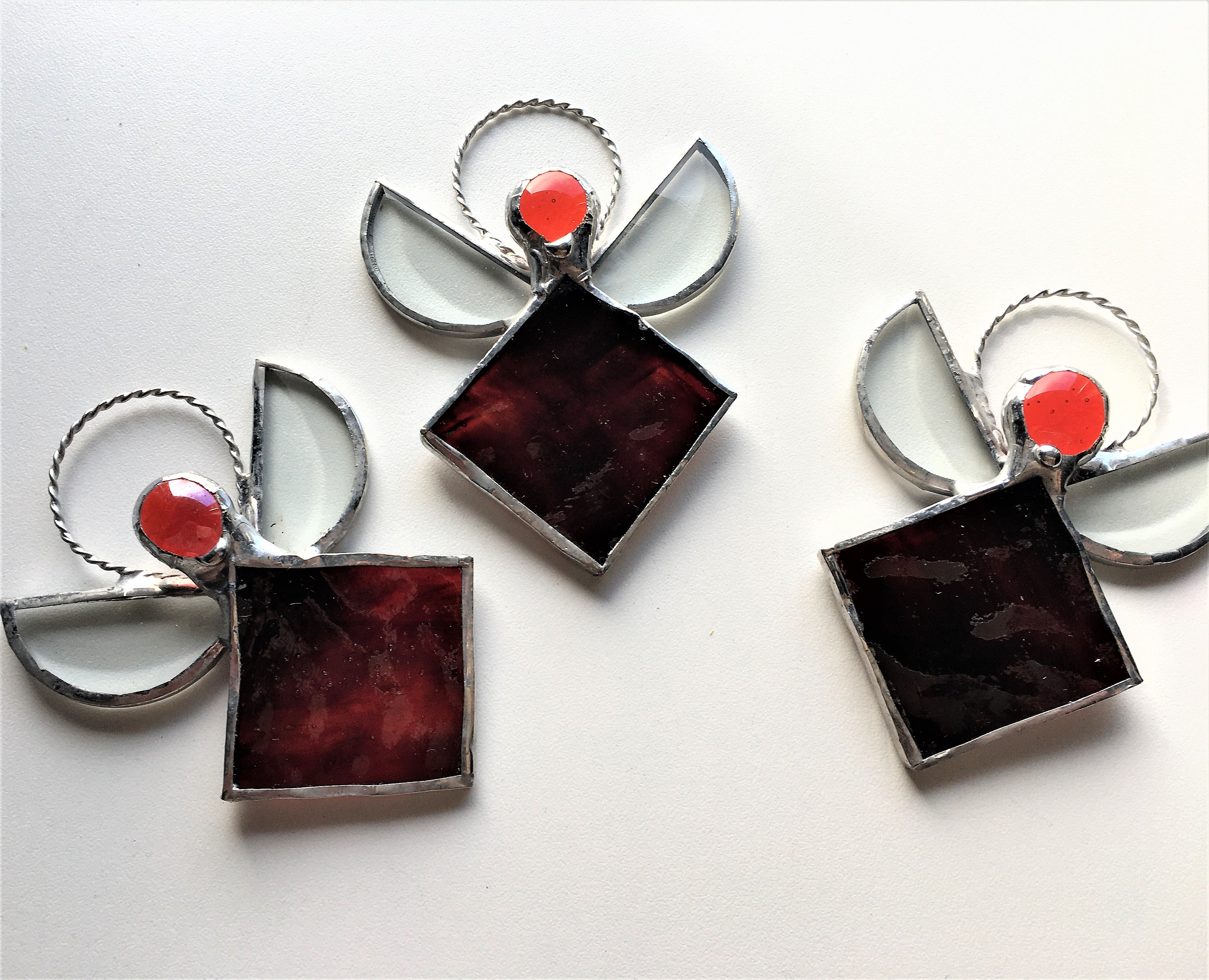 Stained Glass Angel Suncatcherbirthstone Angeljulyjuly | Etsy