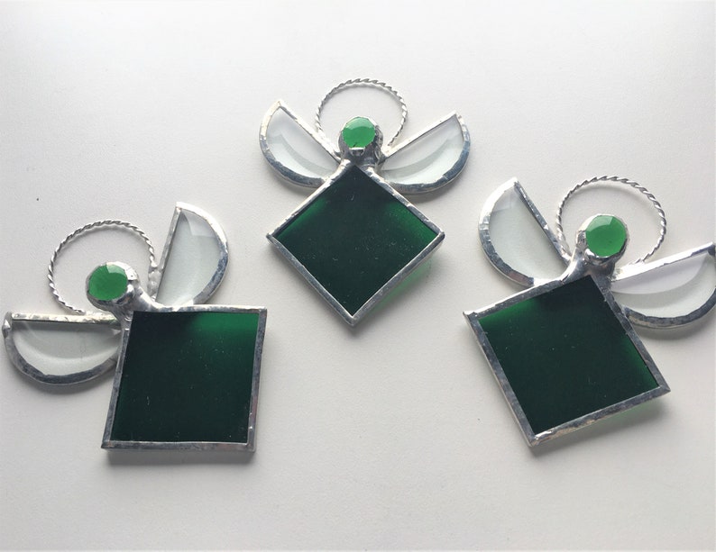 Stained Glass Angel Suncatcherbirthstone Angel Suncatchermay - Etsy