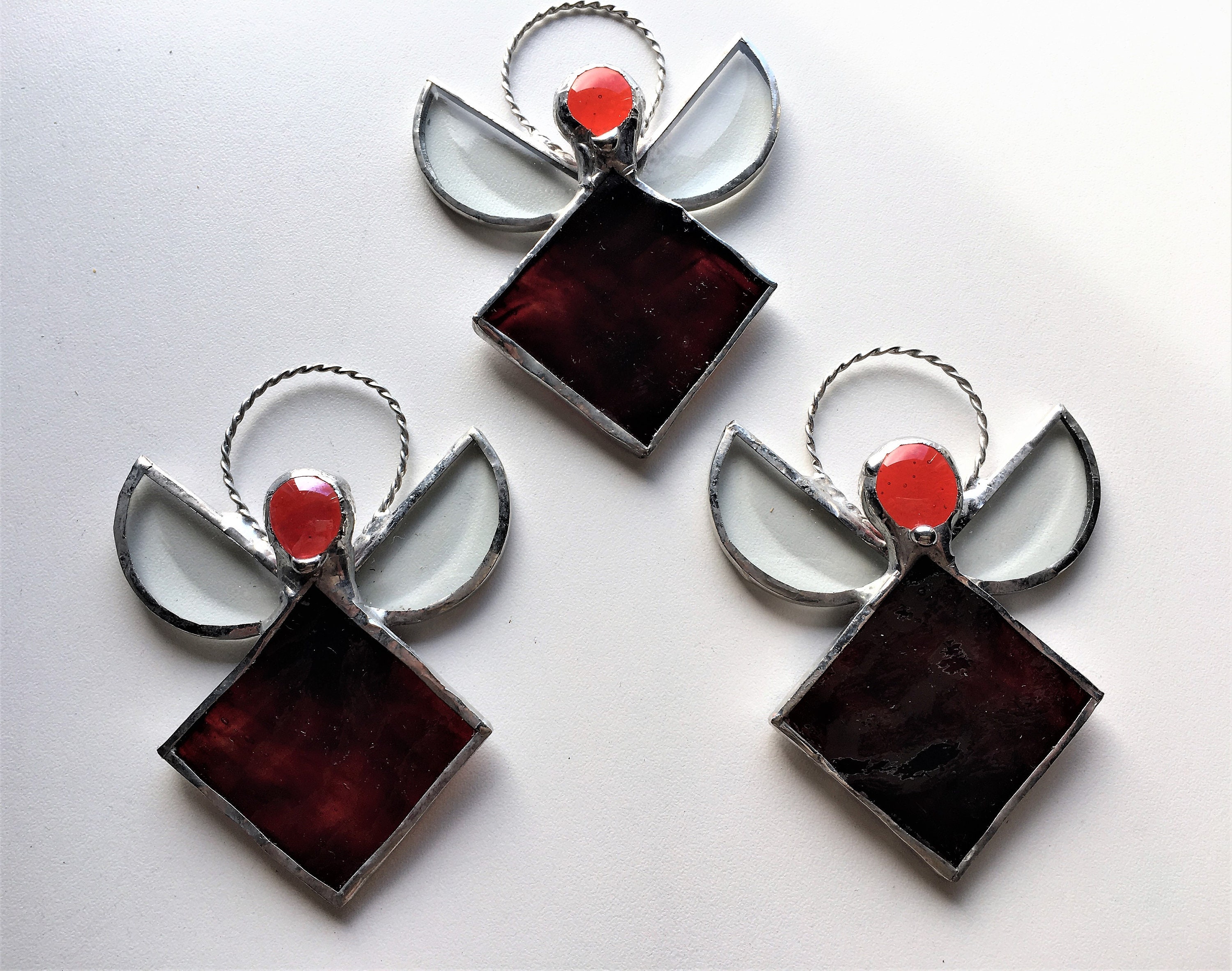 Stained Glass Angel Suncatcherbirthstone Angeljulyjuly | Etsy