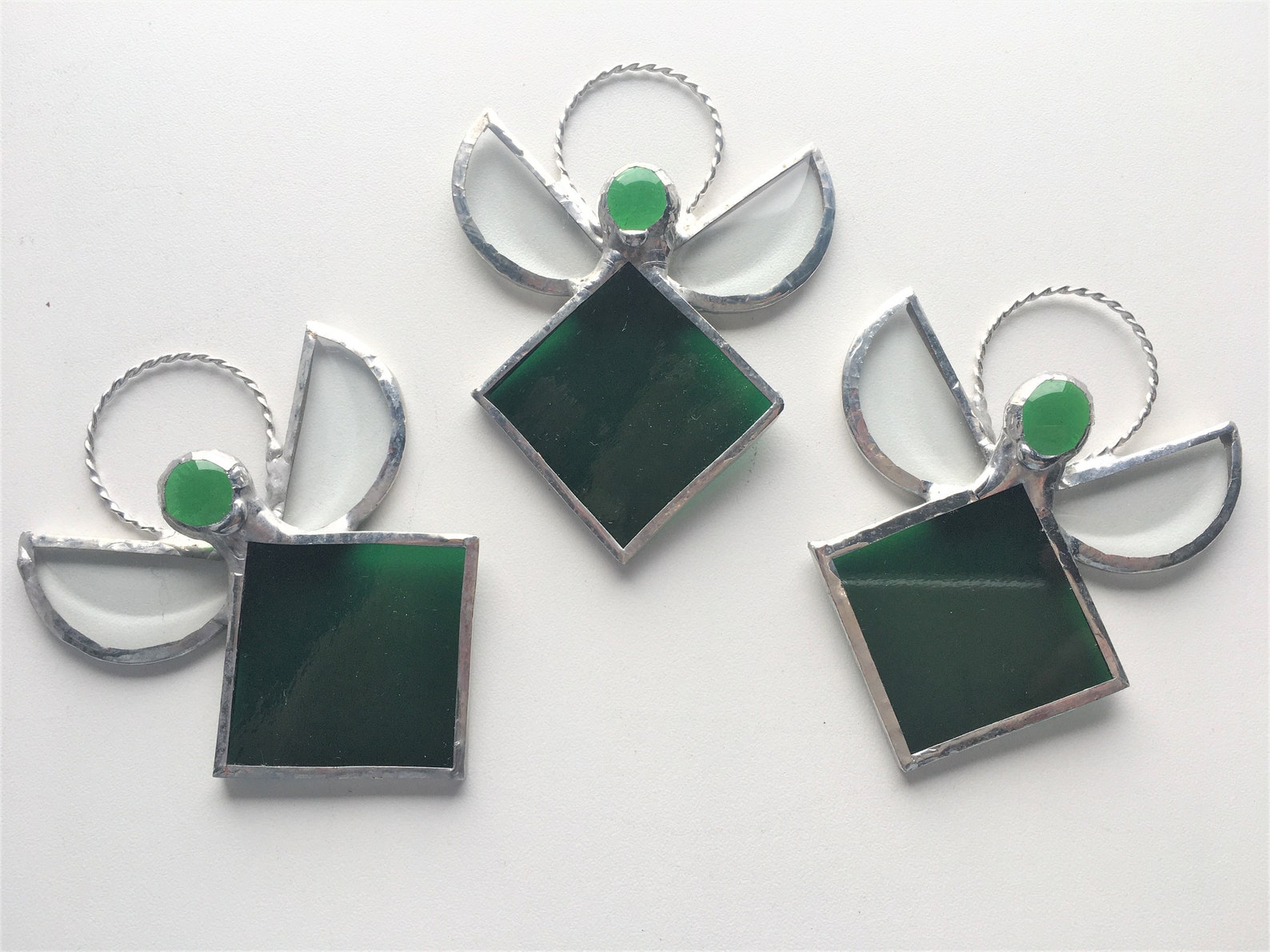 Stained Glass Angel Suncatcherbirthstone Angel Suncatchermay - Etsy