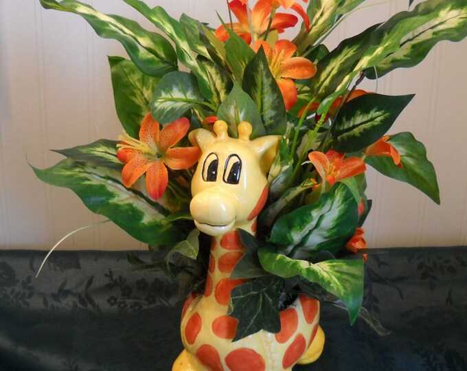 Giraffe Delight Flower Arrangement Centerpiece Perfect - Etsy
