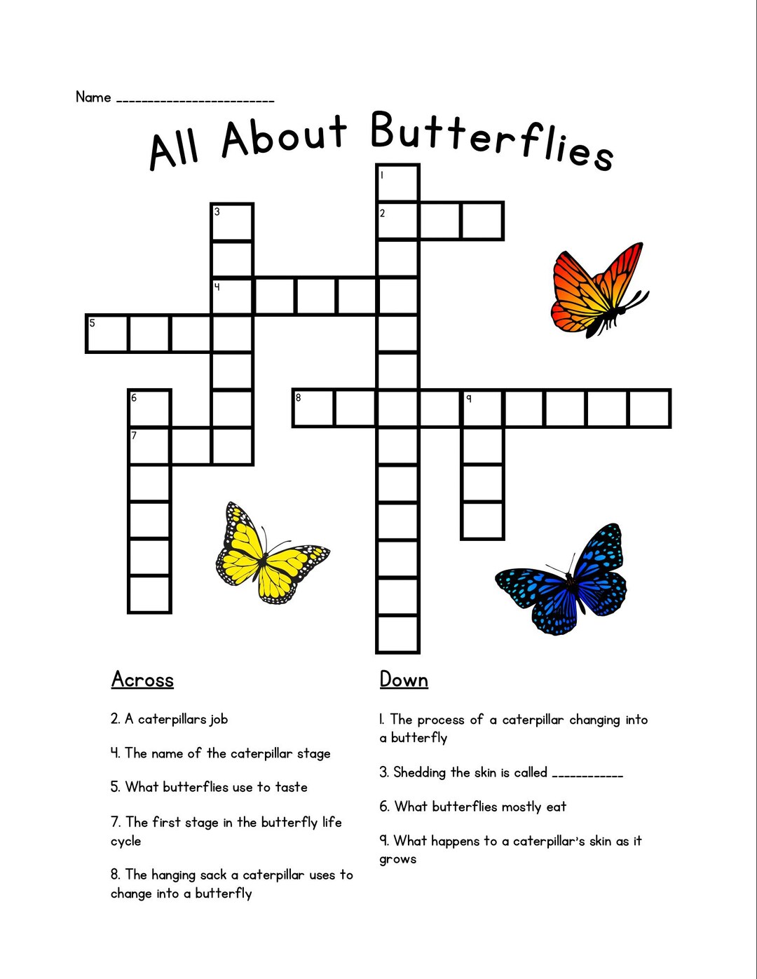 Printable Kids Crossword Puzzle | Fun Educational Activity for Children ...