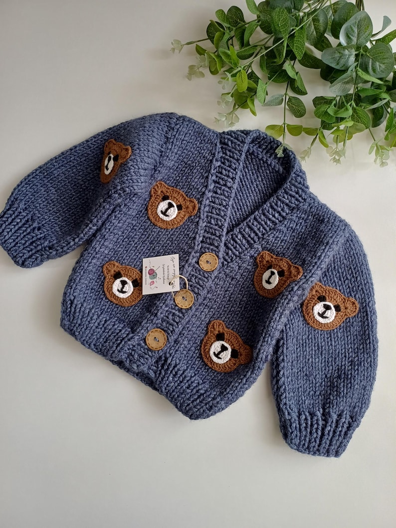Hand Knitted Baby Cardigan – Soft Yarn, Made to Order, Cozy Baby ...