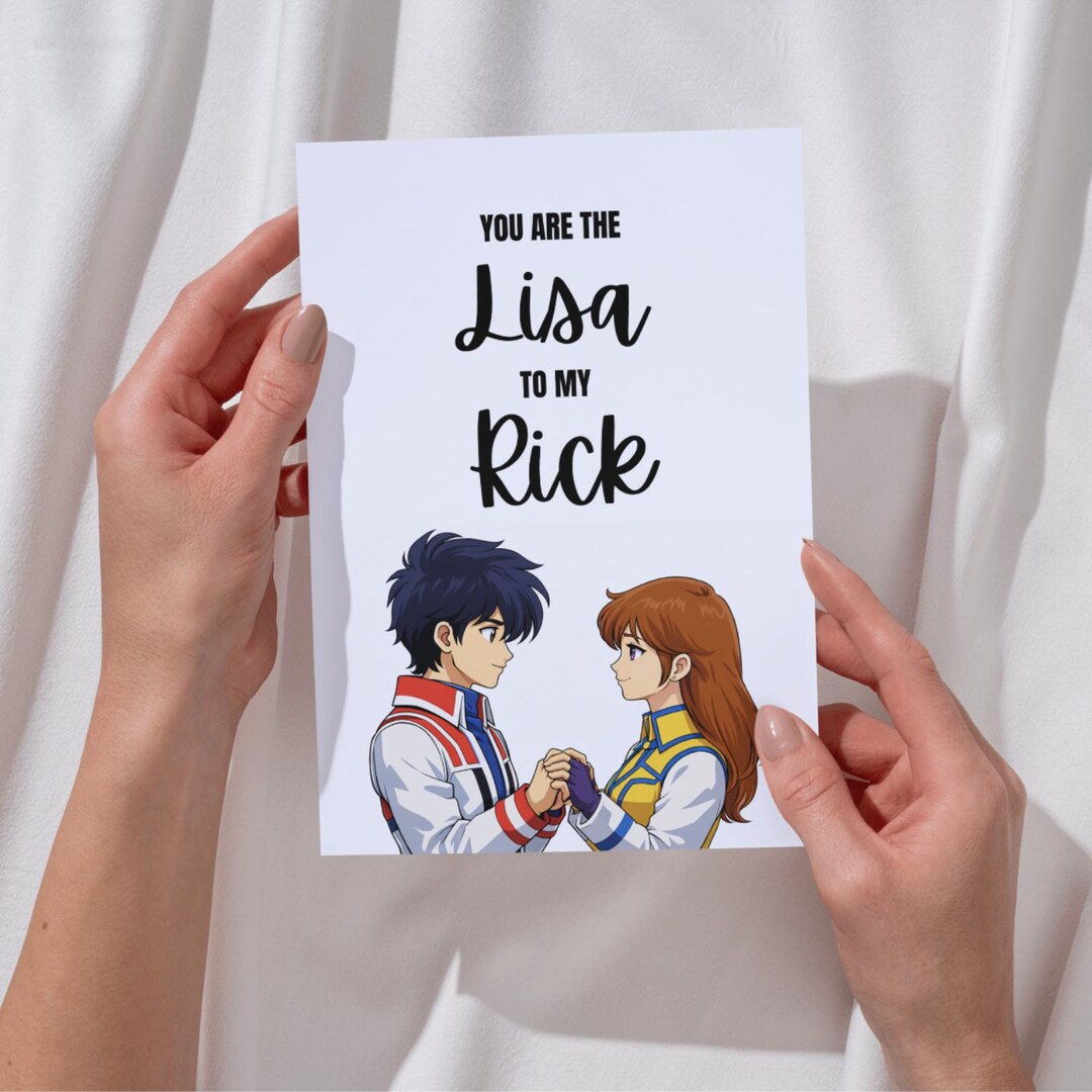 Robotech Lisa Hayes and Rick Hunter | Card | Print at Home - Etsy