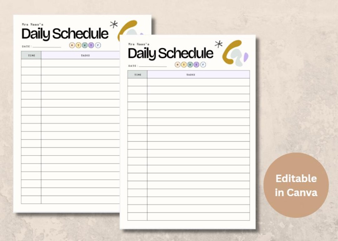 Editable Daily Routine Visual Schedule for Kids - Toddler Chore Chart ...
