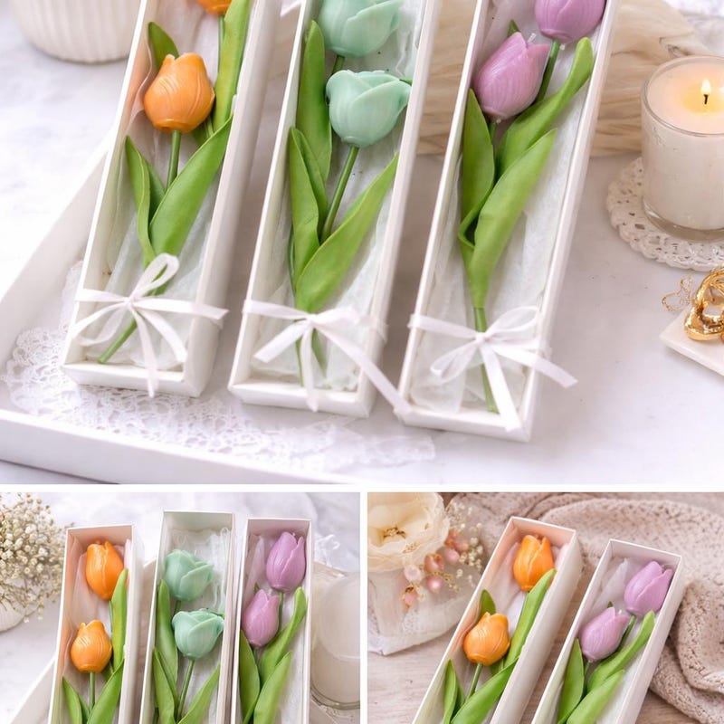 Scented Tulips Candles - Etsy