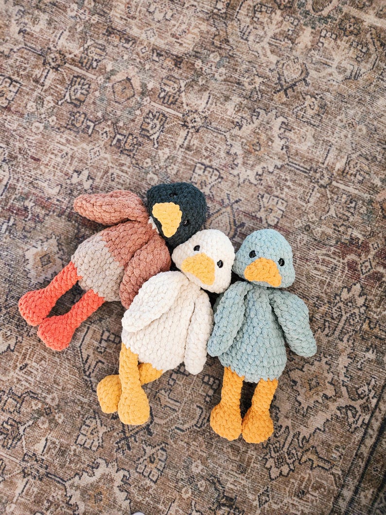 Mr. Puddle Crochet Pattern - Duck Lovey - PDF File- Low Sew - Easter ...