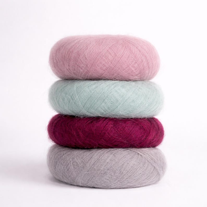 Super Kid Mohair Silk Yarn, Mulberry Silk Lace Yarn, Fluffy Knitting ...