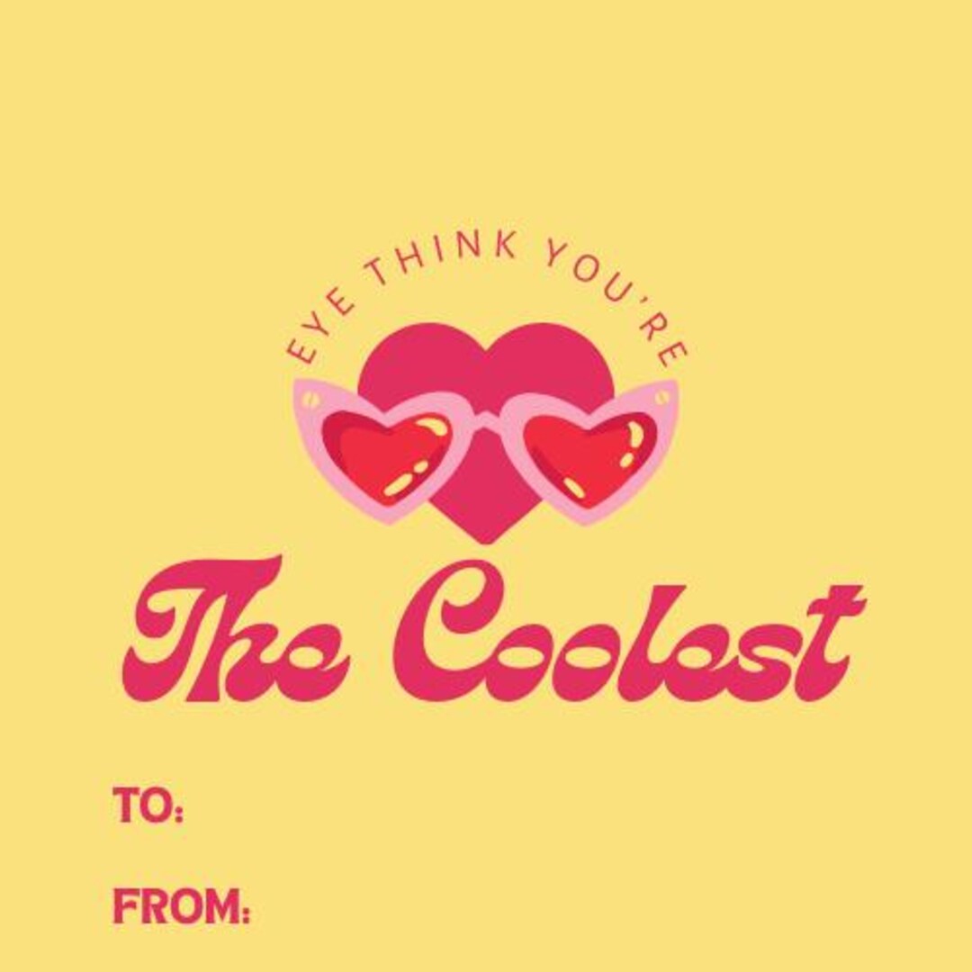 Eye Think You're the Coolest Valentine Download - Etsy
