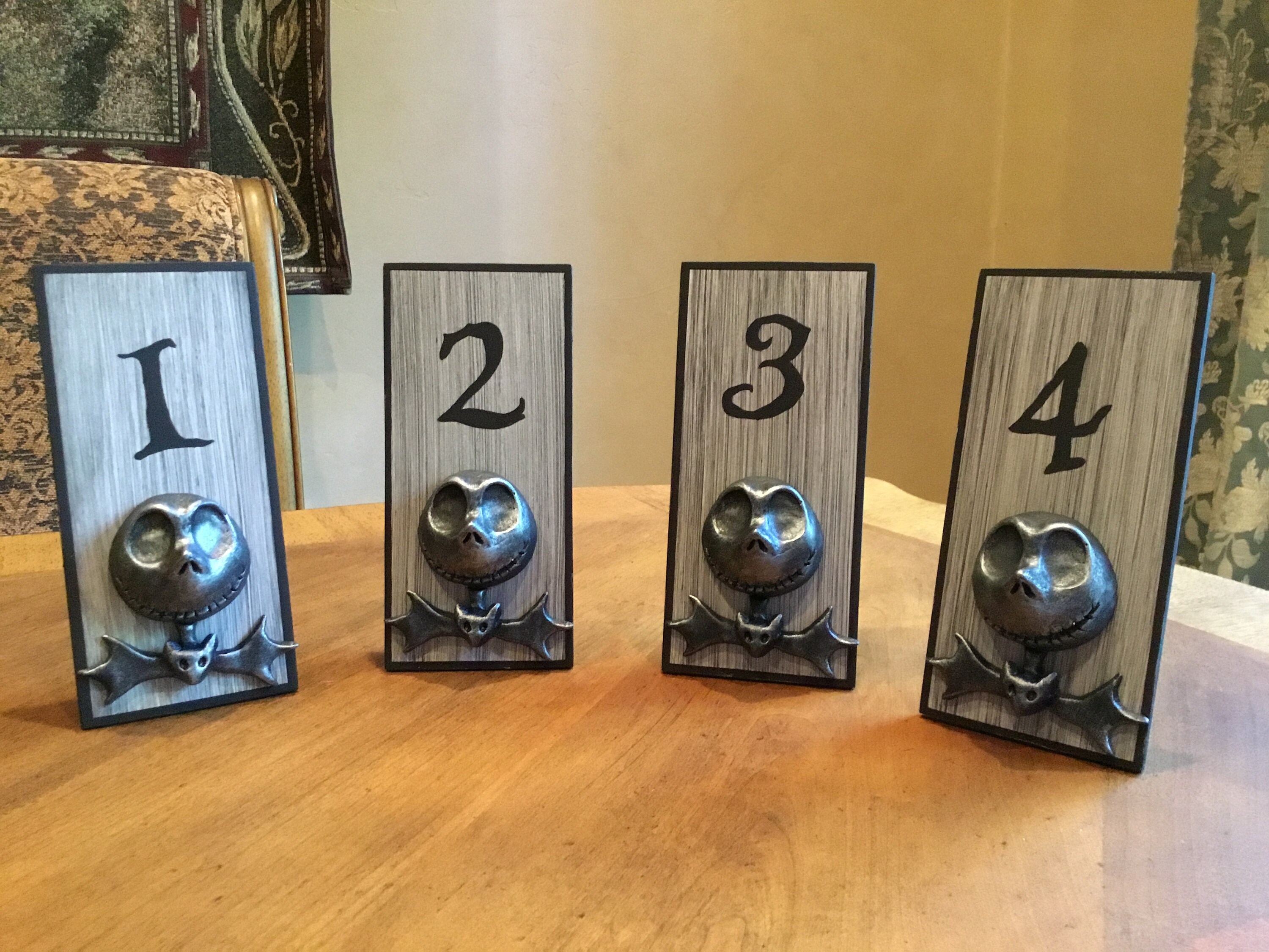 Inspired by Disneys Nightmare Before Christmas. Party Table Numbers ...