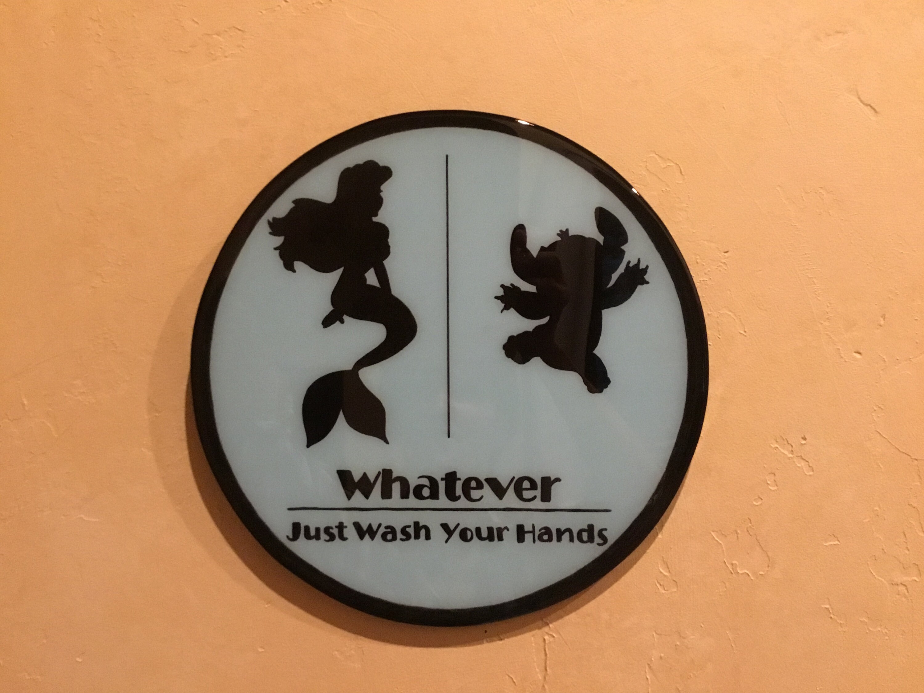 Inspired by Disney. Bathroom Sign Whatever Just wash your | Etsy