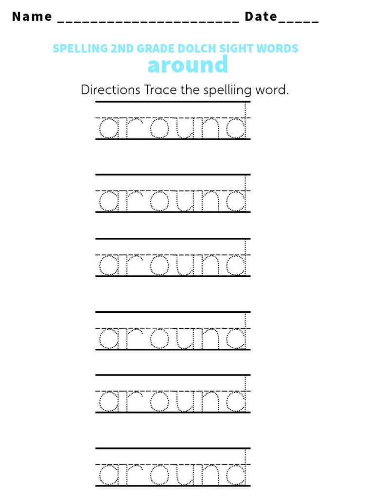 Dolch Sight Word 2nd - Etsy