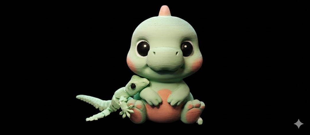 3d Printed Dragon & Gary Gecko One of a Kind Hand Painted Articulated ...