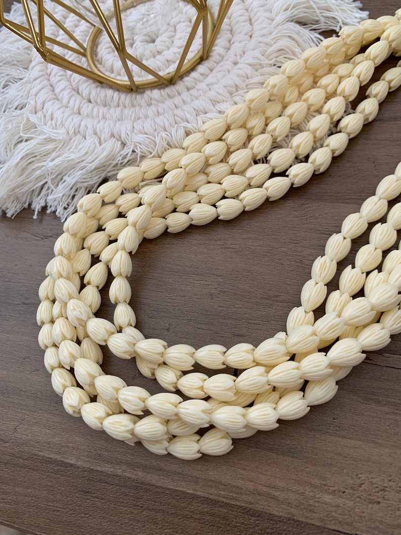 Pikake Collection - Longer Sizes - 30" / 40" / 50" - Single Strand Lei ...