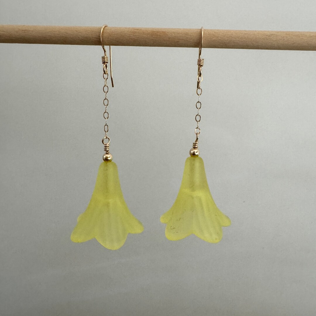 Puakenikeni Gold Filled Dangle Flowers (#2828) - Etsy