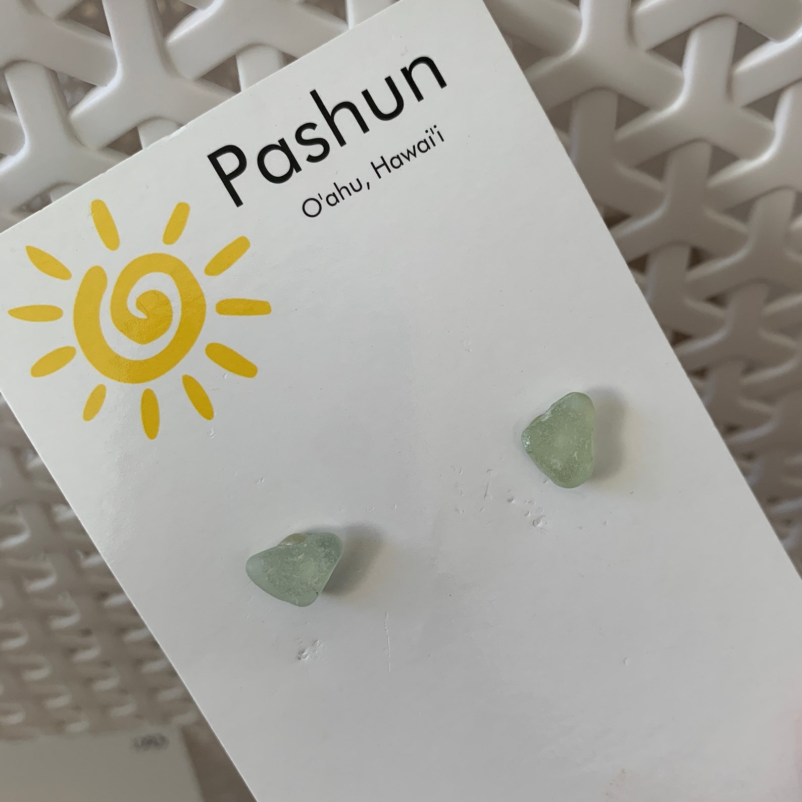 Seashell Jewelry ... Mint Sea Glass - Ocean Glass - Stud Earrings (1771 ...